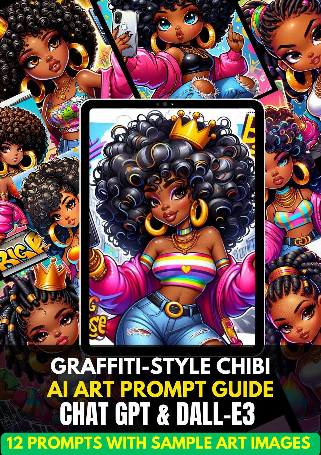 Graffiti - Style Chibi Ai Art Prompt Guide – 2Sweet Custom Transfers